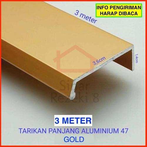 Jual Handle Panjang Rose GOLD Profil Aluminium Lis Pintu Edging Frame ...