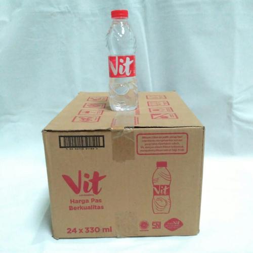 Jual Vit Air Mineral 330ml Berkualitas 1 Karton ( 24 Botol x 330 ML ...