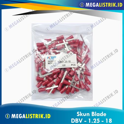 Jual KSP Skun Blade DBV-1.25-18 ( 100 Pcs ) / Skun Tusuk Gepeng / Chip Kabel / Insulated Plate ...