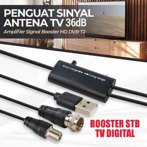 Jual Antena TV Digital Booster Outdoor Indoor Kabel+Konektor Boster ...