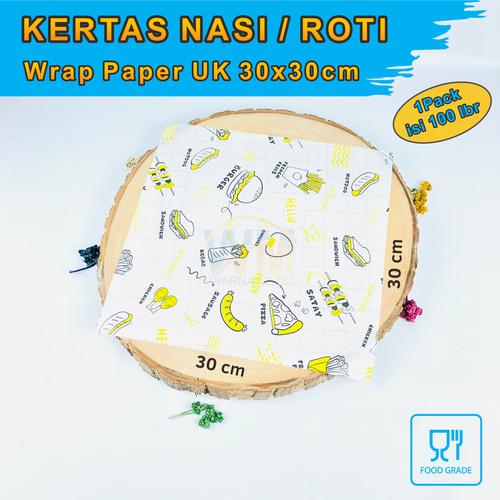 Jual Wrap Paper Kertas KFC MCD / Kertas Nasi Anti Lengket / Pembungkus ...