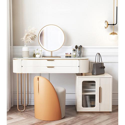 Jual Meja rias minimalis marmer kaki besi dengan puk kaca led sensor ...