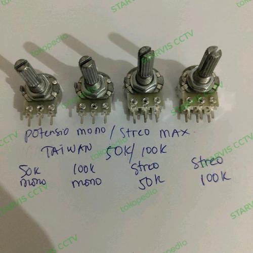 Jual Potensio mono 50k 100k taiwan potensio streo 50k 100k taiwan max ...