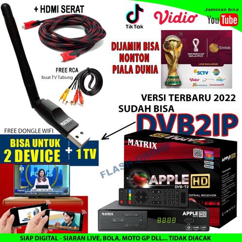 Jual Set top box tv digital matrix / Stb Matrix Apple Merah / Stb ...