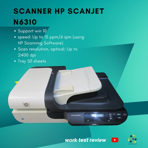 Jual Scanner Folio F4HP Scanjet N6310 Bisa Scan platbed A4 Legal Folio ...