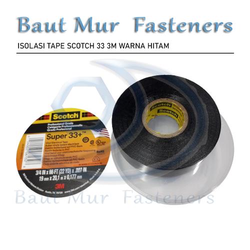 Jual ISOLASI LISTRIK / ISOLASI TAPE SCOTCH 33+ 3M WARNA HITAM - Jakarta ...
