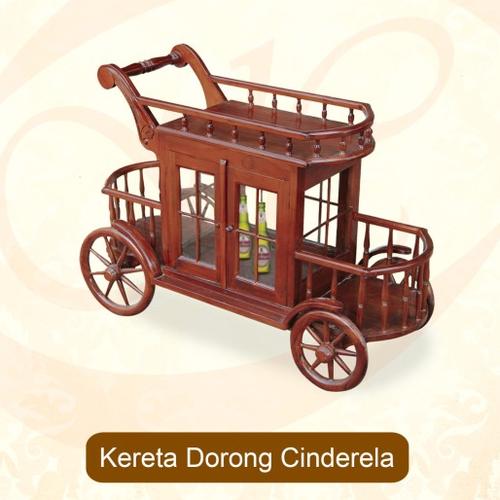 Jual Meja Sudut Kayu Jati Unik - Bentuk Kereta Dorong Cinderela - COD ...