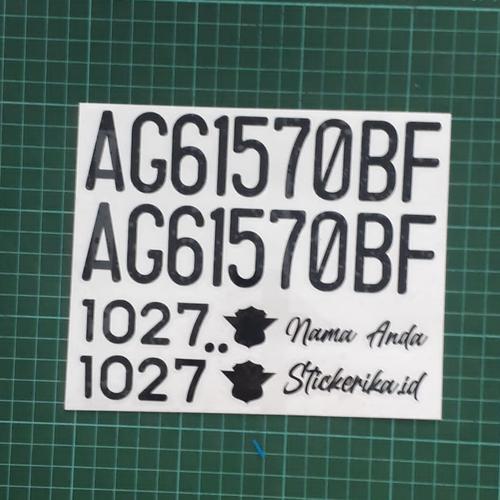 Jual STICKER PLAT MOTOR TERBARU/PLAT PUTIH/PLAT HITAM/FREE STICKER NAMA ...