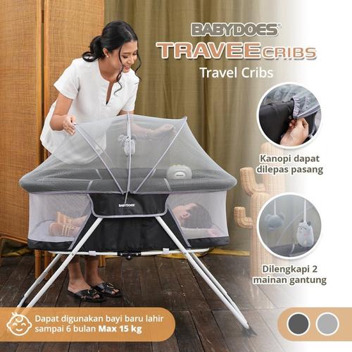 Jual Box Babydoes Travee Cribs / Tempat Tidur Bayi Lipat - Grey ...