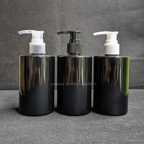 Jual Botol 250ml Hitam RF Tutup Pump Lotion / Botol Pump 250ml Hitam ...