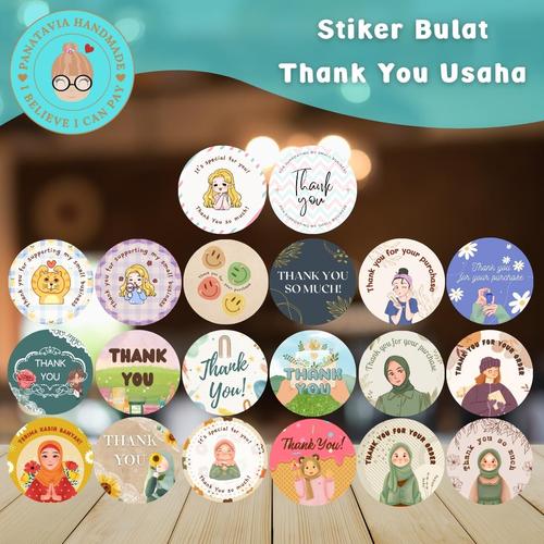 Jual Stiker Bulat Thank you A3+ Stiker Thank You | Stiker Terima Kasih ...