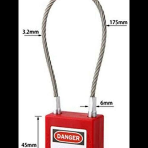 Jual GEMBOK SAFETY KAWAT BAJA STAINLESS STEEL SHACKLE PADLOCK 76MM ...