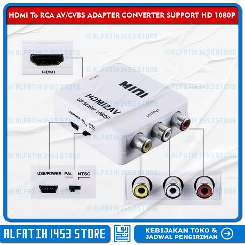 Jual Mini HDMI To RCA AV/CVBS Adapter Video Converter BOX Support HD ...