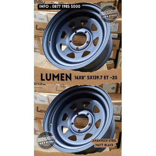 Jual R16 16x8 5x139.7 et -20 Velg Avantech Lumen Besi Hitam Feroza Taft ...