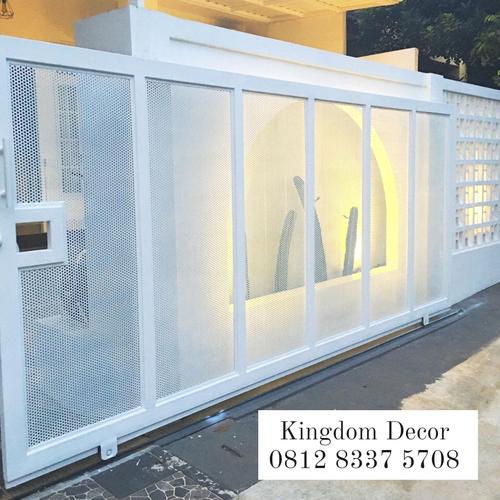 Jual PAGAR RUMAH BESI DORONG KOMBINASI PLAT PERPORATED - Kota Tangerang ...