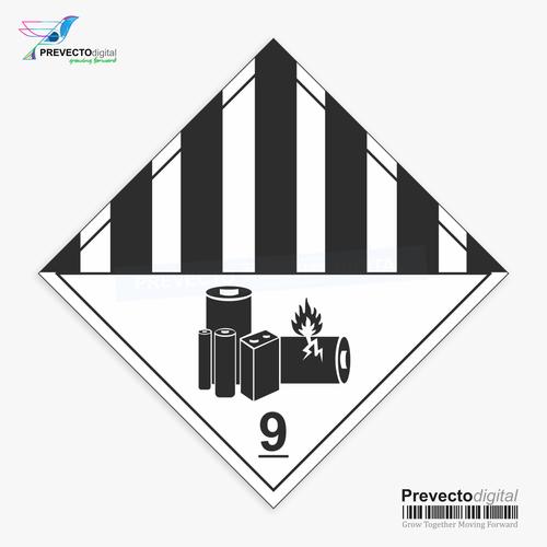 Jual Sticker Simbol Label K3 Limbah B3 Hazmat Kelas 9A Lithium ...