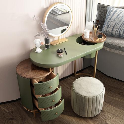 Jual Meja rias kaca led sensor kaki besi dengan puk warna bisa riques ...