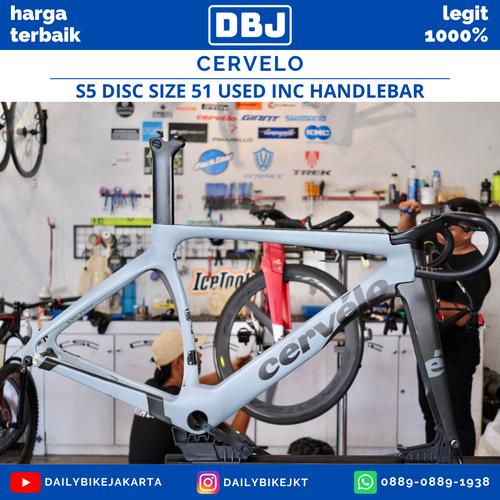 Jual FRAMESET SEPEDA ROADBIKE CERVELO S5 DISCBRAKE 51 INC HANDLEBARE ...