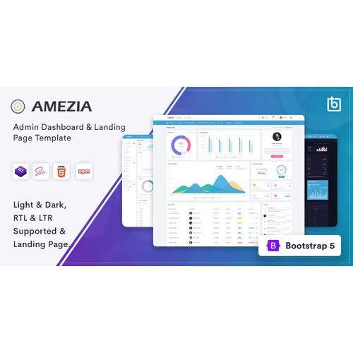 Jual Bootstrap 5 - Amezia v3.0 Admin Dashboard & Landing Page HTML Template - DVD - Kab. Gresik ...
