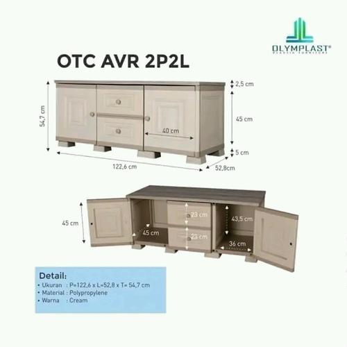 Jual Buffet TV Minimalis | Meja TV Plastik Olymplast OTC AVR 2P2L ...