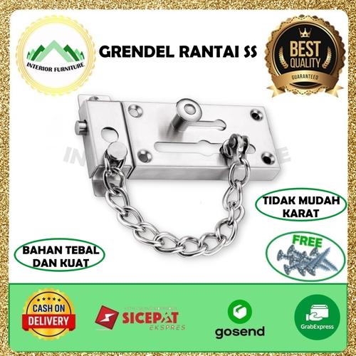 Jual Grendel Rantai Pintu Jendela Stainless Steel / Safety Chain Lock ...