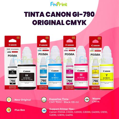 Jual TINTA CANON Gi-790 ORIGINAL G1010 G2010 G3010 G1000 G2000 BLACK ...