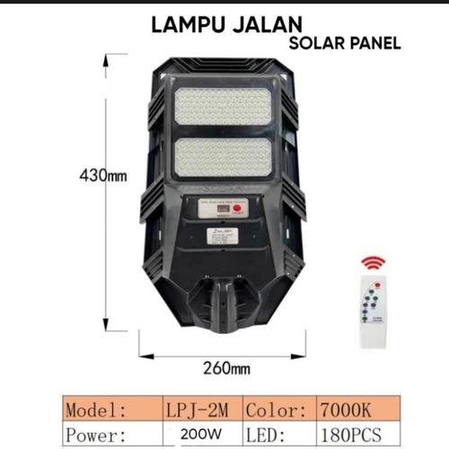 Jual LAMPU JALAN SOLAR CELL 200W LAMPU PJU TENAGA SURYA 200 WATT ...