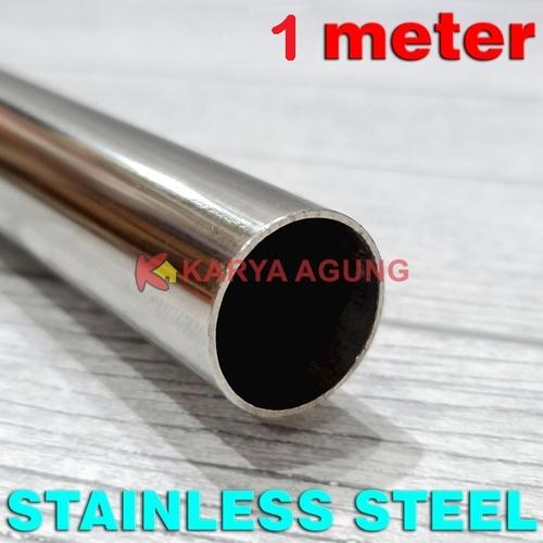 Jual Pipa Bulat Besi STAINLESS 1" 1 meter Gantungan Baju Display 1 inch ...