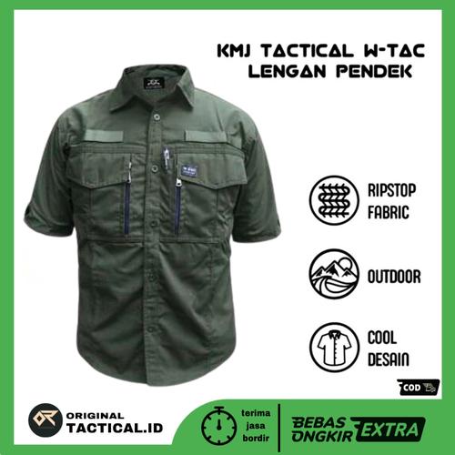Jual Kemeja W tac pendek - kemeja tactical tangan pendek - Biru, S ...