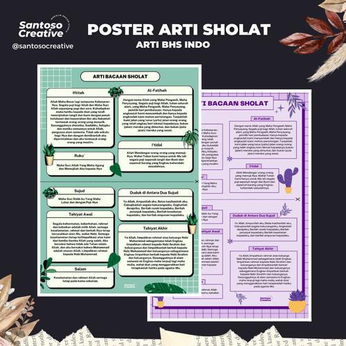 Jual [Santoso Creative] Poster Arti Sholat Bahasa Indonesia + Bacaan ...