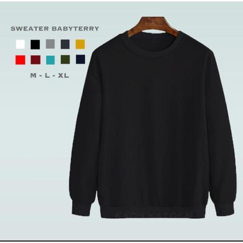Jual Sweatshirt basic crewneck polos pria dan wanita | sweater polos ...
