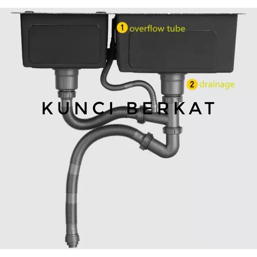 Jual Afur Selang Pembuangan Bak Cuci Piring 2 Lubang/Avur Kitchen Sink ...