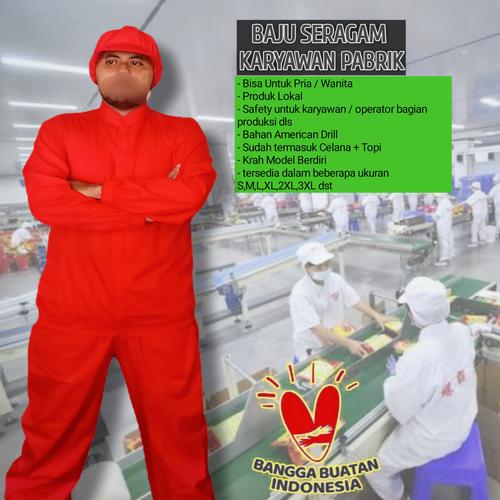 Jual Seragam Karyawan Kerja Pabrik Makanan Safety Wearpack Coverall ...