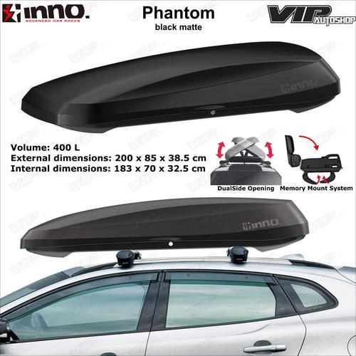 Jual Roofbox roof box INNO phantom black matte hitam 400 L original ...