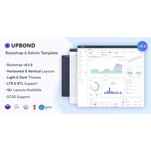 Jual Bootstrap 5 - Upbond v2.0 Responsive Admin Dashboard HTML Template - Kota Surabaya ...