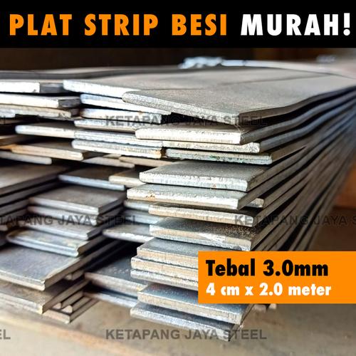Jual Plat Strip Besi 3.0mm(2.5mm) x 4 cm x 2.0 meter MURAH!! - Kab ...