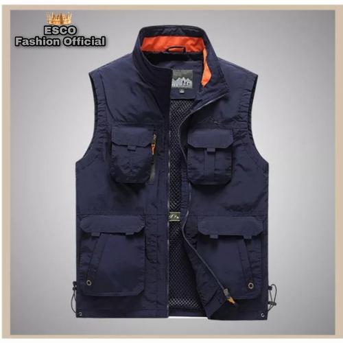 Jual Rompi vest pria/rompi motor/vest pria/rompi outdor/rompi proyek ...