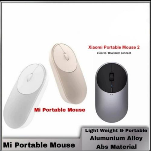 Jual Xiomi Mi Portable Mouse - 2.4Ghz Wireless mouse Bluetooth 1200dpi ...