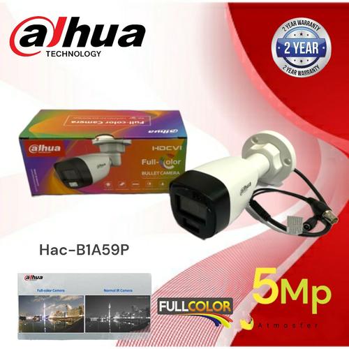 Promo CCTV DAHUA 5MP FULL COLOR OUTDOOR SIANG MALAM WARNA HAC-B1A59P ...
