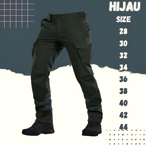 Promo Celana Tactical Panjang Pria Kargo Cargo Pants Model M-Tac Series - Hijau, 36 - Kab ...