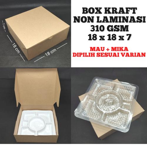 Jual Box Kraft 18x18 | Kotak Nasi | Dus Kemasan Makanan 18 x 18 Coklat ...