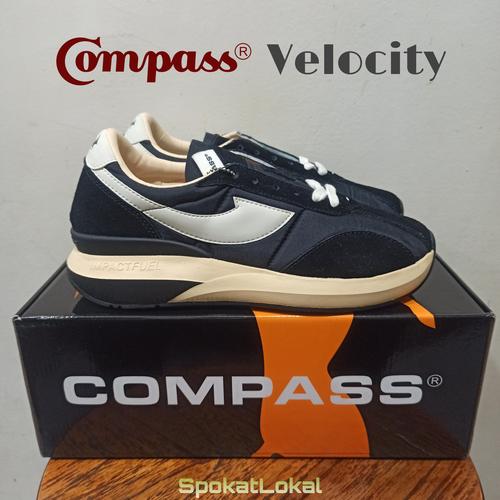 Jual Sepatu Compass Retrograde Velocity Black, Navy, Dan Grey Size 37 ...
