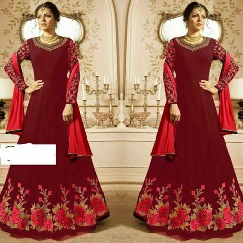 Jual Terlaris Baju Muslim Gaun India Gamis Dress Maxi Linda Marun Best ...