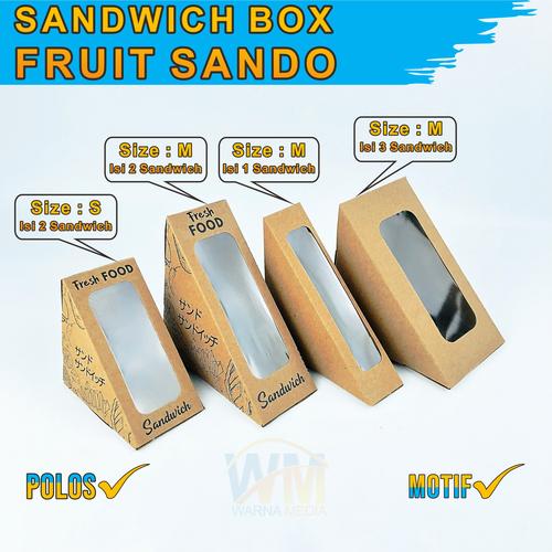Jual Kemasan / Box Sandwich / Packaging Kraft Sandwich / Kotak roti ...