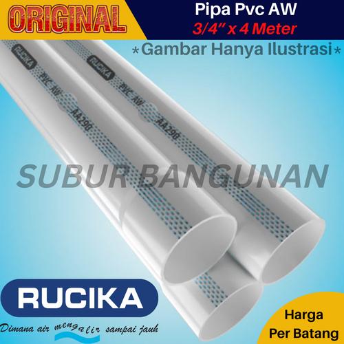 Jual Pipa PVC Rucika Aw 3/4" Pipa Paralon Pralon 3/4 Inch Pipa Air - Kota Makassar - Subur ...