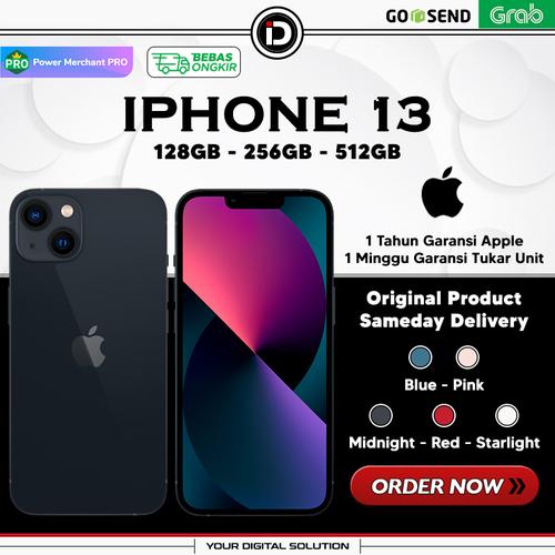 Jual (RESMI) Apple iPhone 13 128GB 256GB 512GB Blue Pink Midnight Red ...