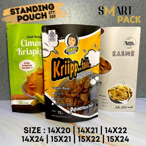 Jual STANDING POUCH CUSTOM FULL PRINT Qty 500 pcs CETAK KEMASAN - 15X24 ...