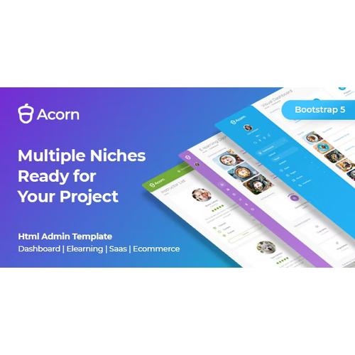Jual Bootstrap 5 - Acorn v2.0 Admin Template (HTML, Laravel, .NET5, Figma) - DVD - Kab. Gresik ...
