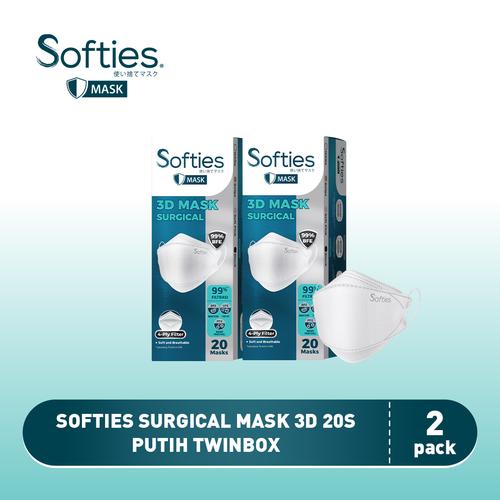 Promo Softies Surgical Mask 3D 20s Twinbox - Putih - Kota Tangerang ...