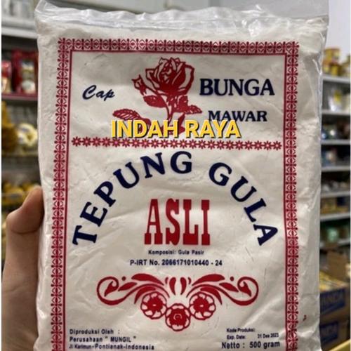 Jual TEPUNG GULA cap BUNGA MAWAR 500g/ gula halus - Kab. Kubu Raya ...
